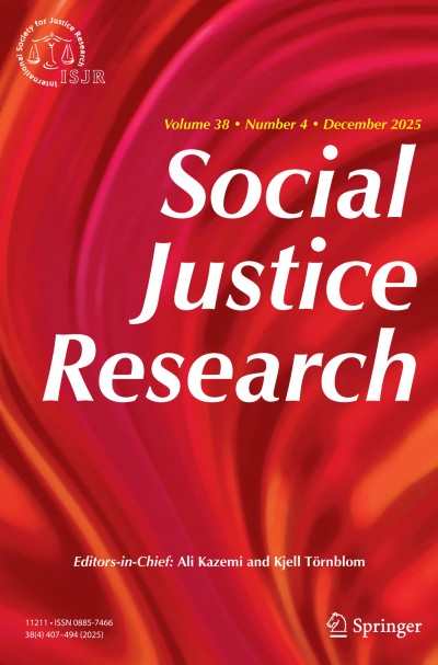 Social Justice Research 4/2025 | springerprofessional.de