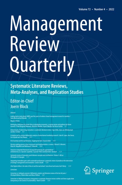 Management Review Quarterly | springerprofessional.de