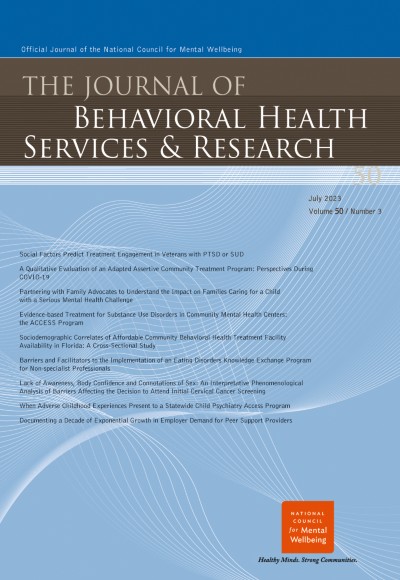 The Journal of Behavioral Health Services & Research | springermedicine.com