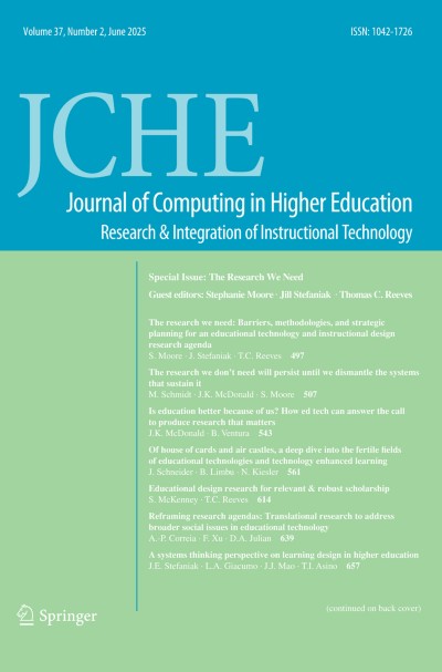 Journal of Computing in Higher Education 4/2025 | springerprofessional.de