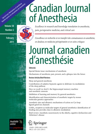 Mechanisms of anesthesia: past, present, and a glimpse into the future ...