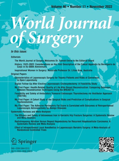 World Journal of Surgery 11/2022 | springermedizin.de