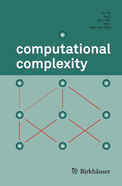 computational complexity 2/2025 | springerprofessional.de