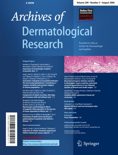 Comparison of sebum secretion, skin type, pH in humans with and without ...
