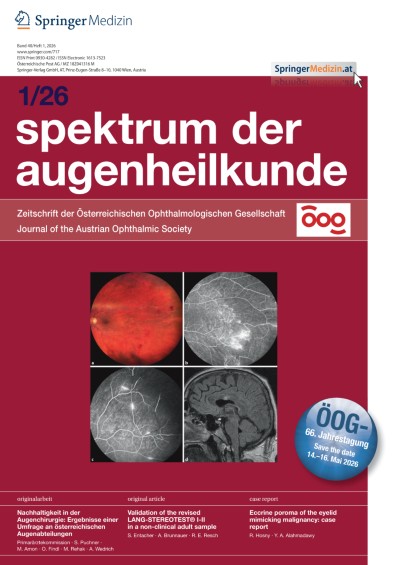 Augenheilkunde | Spektrum der Augenheilkunde – Publisher’s Report 2026 ...