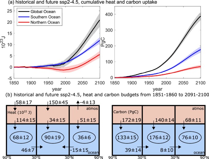 Asymmetries in the Southern Ocean contribution to global heat and ...