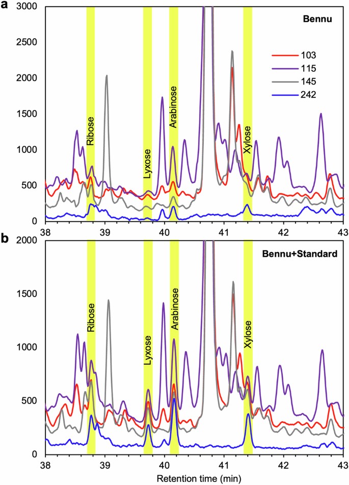 Bio-essential sugars in samples from asteroid Bennu | Nature Geoscience