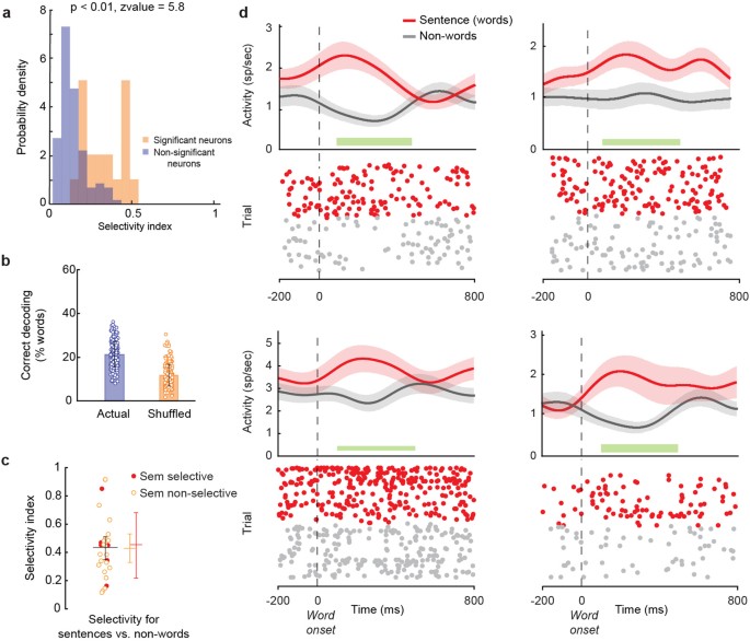 Semantic encoding during language comprehension at single-cell resolution | Nature