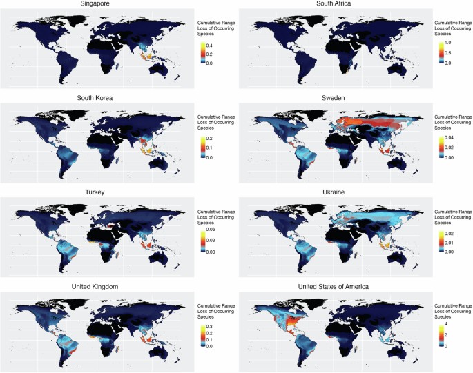 Global biodiversity loss from outsourced deforestation | Nature