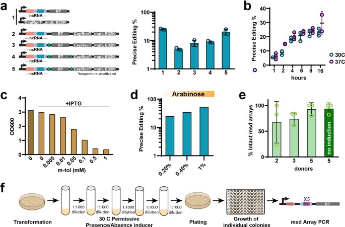 Simultaneous multi-site editing of individual genomes using retron ...