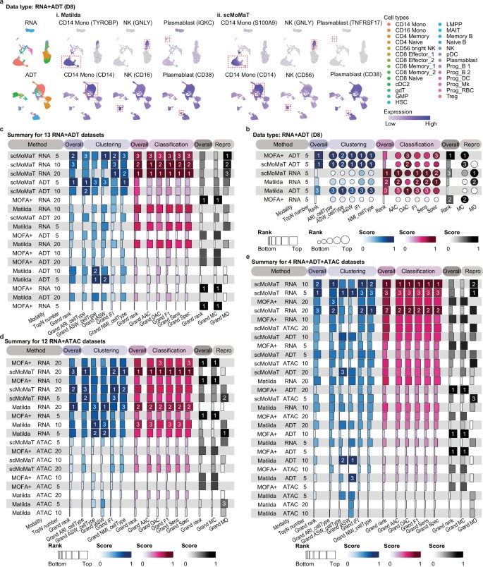 Multitask benchmarking of single-cell multimodal omics integration methods | Nature Methods