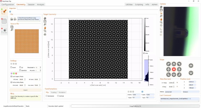 Quantitative mapping of smooth topographic landscapes generated using ...