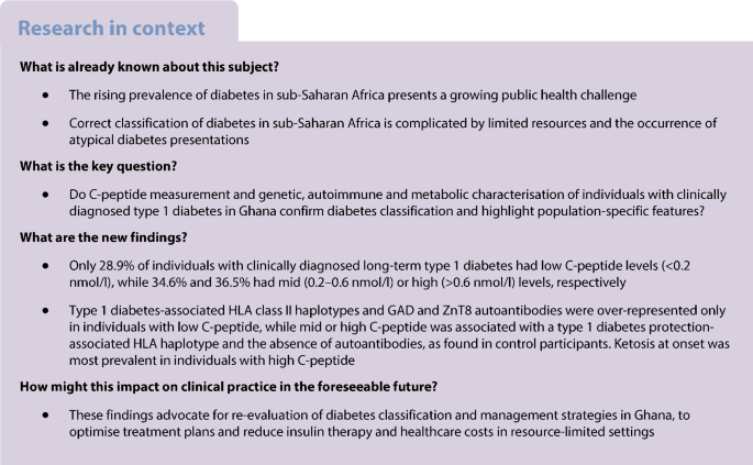 Heterogeneity in clinically diagnosed type 1 diabetes: characterising a ...