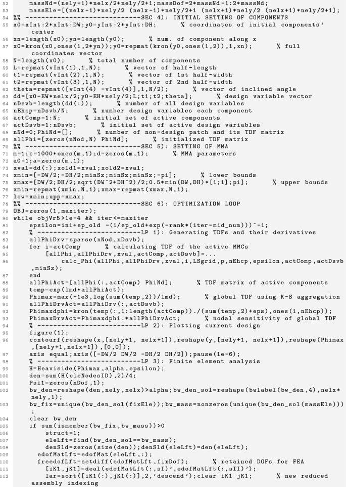 Matlab codes for 2D and 3D MMC-based natural frequency topology ...