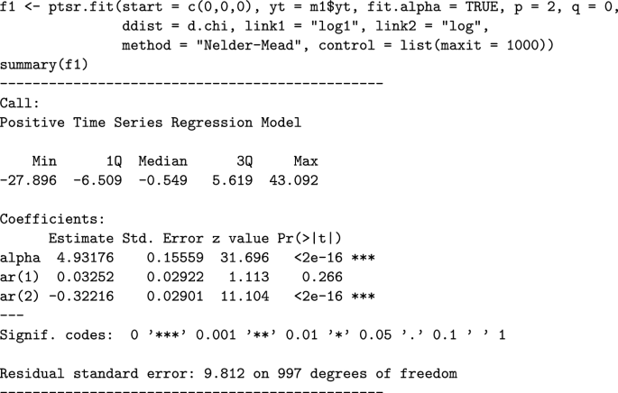 Positive time series regression models: theoretical and computational aspects | Computational ...