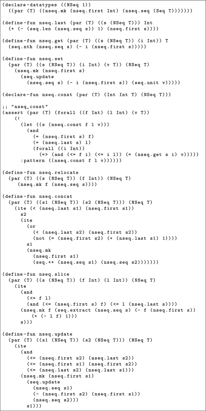 Reasoning over n-indexed sequences in SMT | Acta Informatica | Springer ...