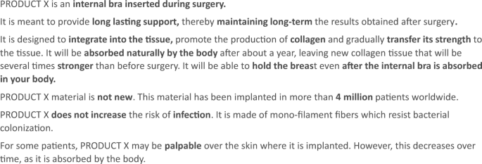 European Patient Views on the Use of a Bio-absorbable Internal Bra in ...