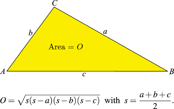 A Straightforward Proof of Heron’s Formula | The Mathematical Intelligencer