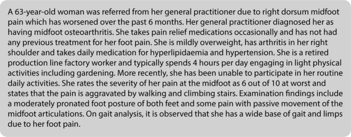 Assessment and management of midfoot osteoarthritis by podiatrists in ...
