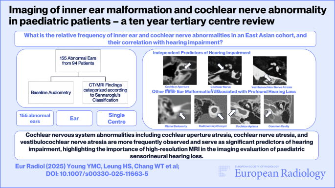 Imaging of inner ear malformation in paediatric patients—a 10-year ...