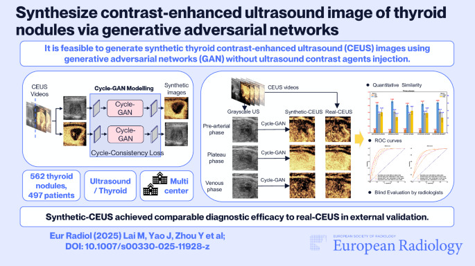 Synthesize contrast-enhanced ultrasound image of thyroid nodules via ...