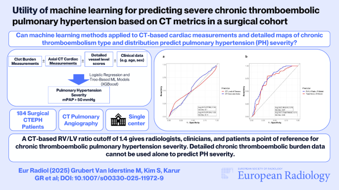 Utility of machine learning for predicting severe chronic thromboembolic pulmonary hypertension ...