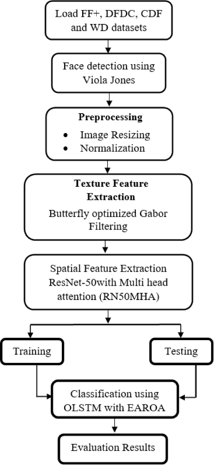 Deep fake detection using an optimal deep learning model with multi head attention-based feature ...