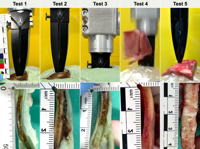Experimental determination of the stabbing intensity in an intracranial ...