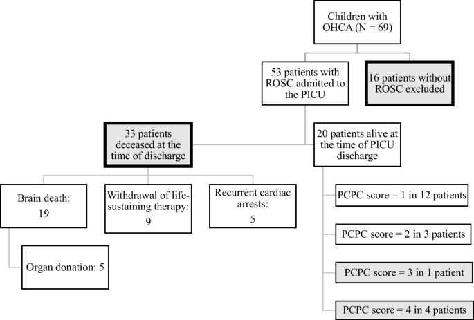Outcomes of children with out-of-hospital cardiac arrest admitted to ...