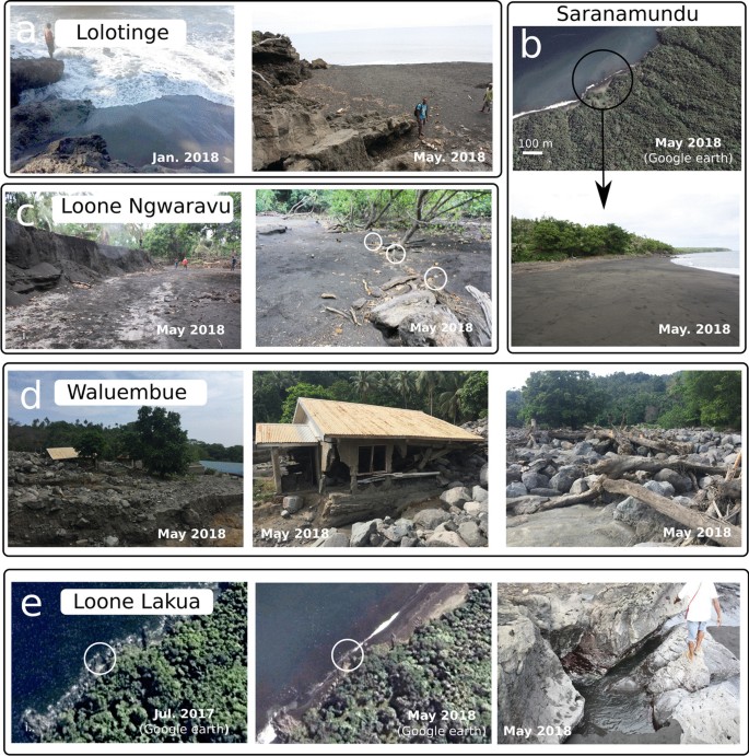 Formation of new beaches from lahar deposits, Ambae volcano, Vanuatu ...