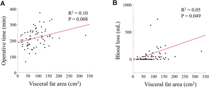 Impact of visceral fat area on surgical difficulty during robotic ...