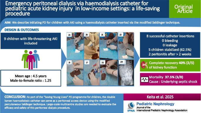 Emergency peritoneal dialysis via haemodialysis catheter for paediatric ...