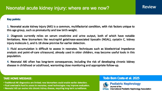 Neonatal acute kidney injury: where are we now? | Pediatric Nephrology