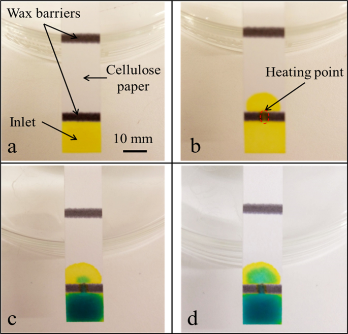 Triggerable fluidic gates in paper-based microfluidic devices using ...