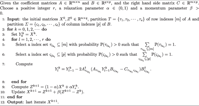 A randomized block Douglas–Rachford method for solving linear matrix equation | Calcolo