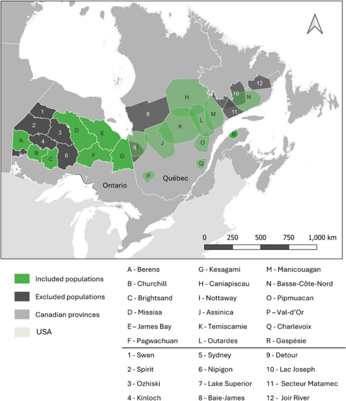 Modelling population dynamics of woodland caribou in Ontario and Quebec ...