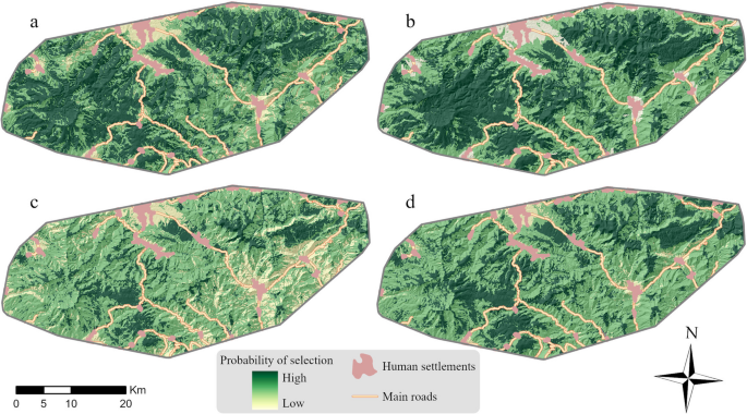 Where the wolves wander? Habitat selection of grey wolves in relation ...