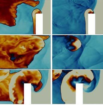 Impact of combined fluid-solid obstacles on flame acceleration and ...