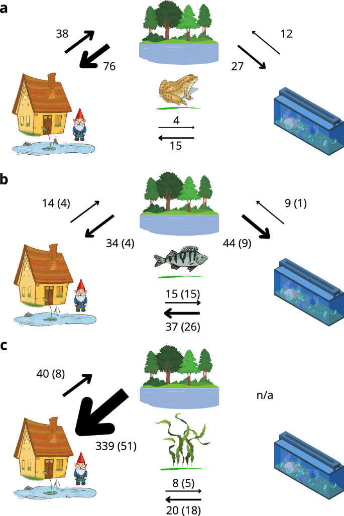 The extent of amphibian, fish and water plant translocations by garden ...