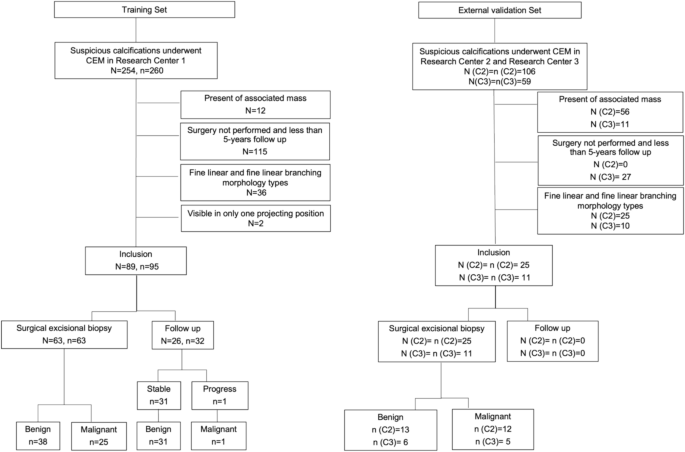 Malignancy risk stratification prediction of BI-RADS 4B calcifications ...