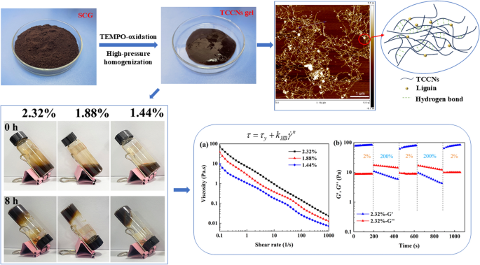 TEMPO-oxidized spent coffee grounds-derived cellulose nanofibers (TCCNs ...