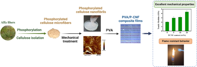 PVA films with enhanced flame-retardant and mechanical properties by ...