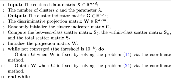 Joint clustering and feature selection based on trace ratio model and coordinate descent method ...