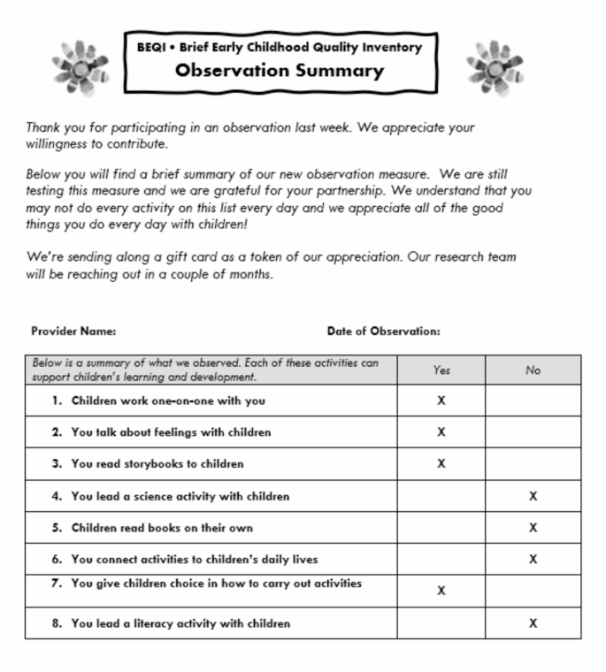 Virtual Quality Improvement in Early Childhood: Virtual Observations ...