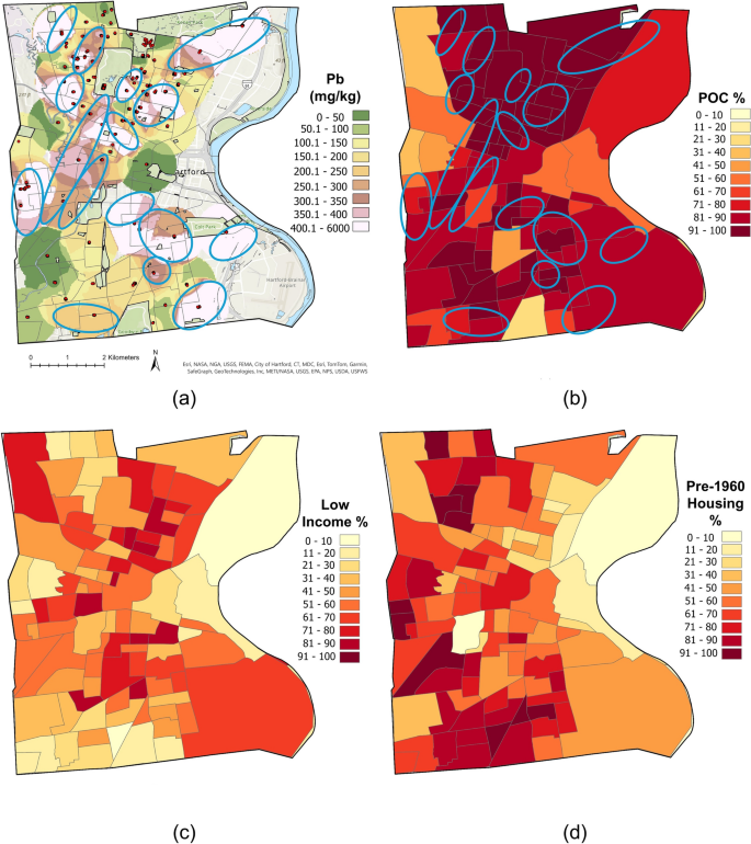 Comparative analysis of urban and rural soil lead levels in Connecticut ...