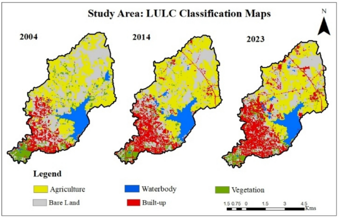 Evaluation of urban waterbody under the influence of land use land ...