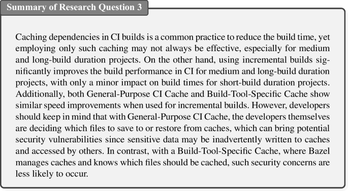 Does using Bazel help speed up continuous integration builds? | Empirical Software Engineering