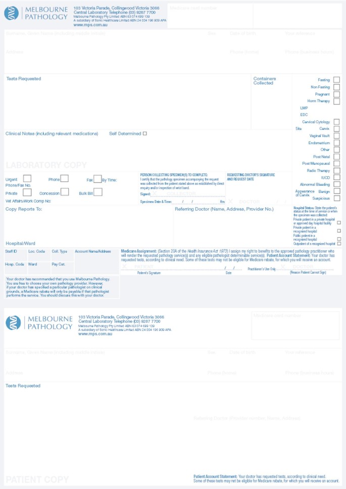 The Function of Non-invasive Prenatal Testing (NIPT) Request Forms in ...