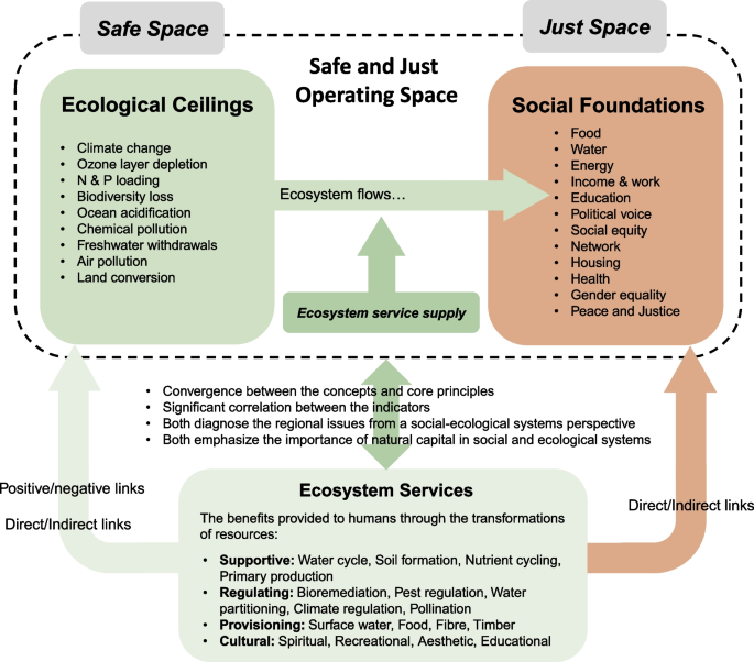 The role of ecosystem services within safe and just operating space at ...