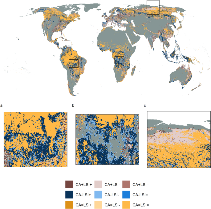 Global assessment of landscape pattern changes from 1992 to 2020 ...